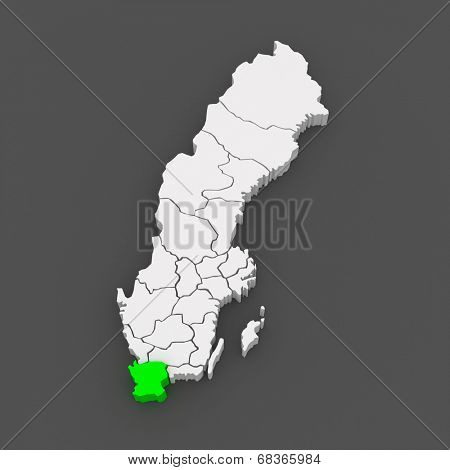 Map Skane. Sweden. 3d Image & Photo (Free Trial) | Bigstock