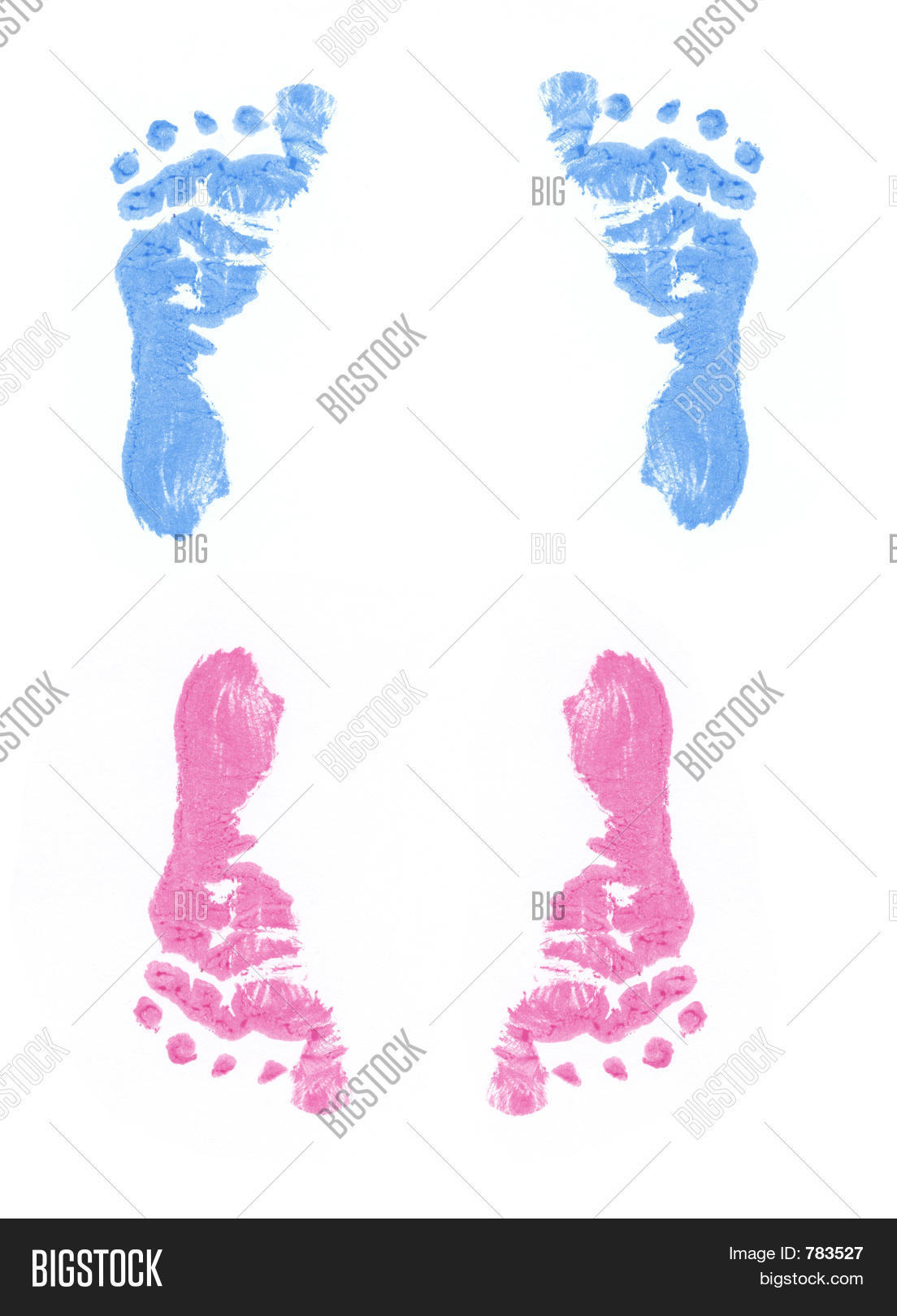 Pink Blue Footprints Image & Photo (Free Trial) | Bigstock