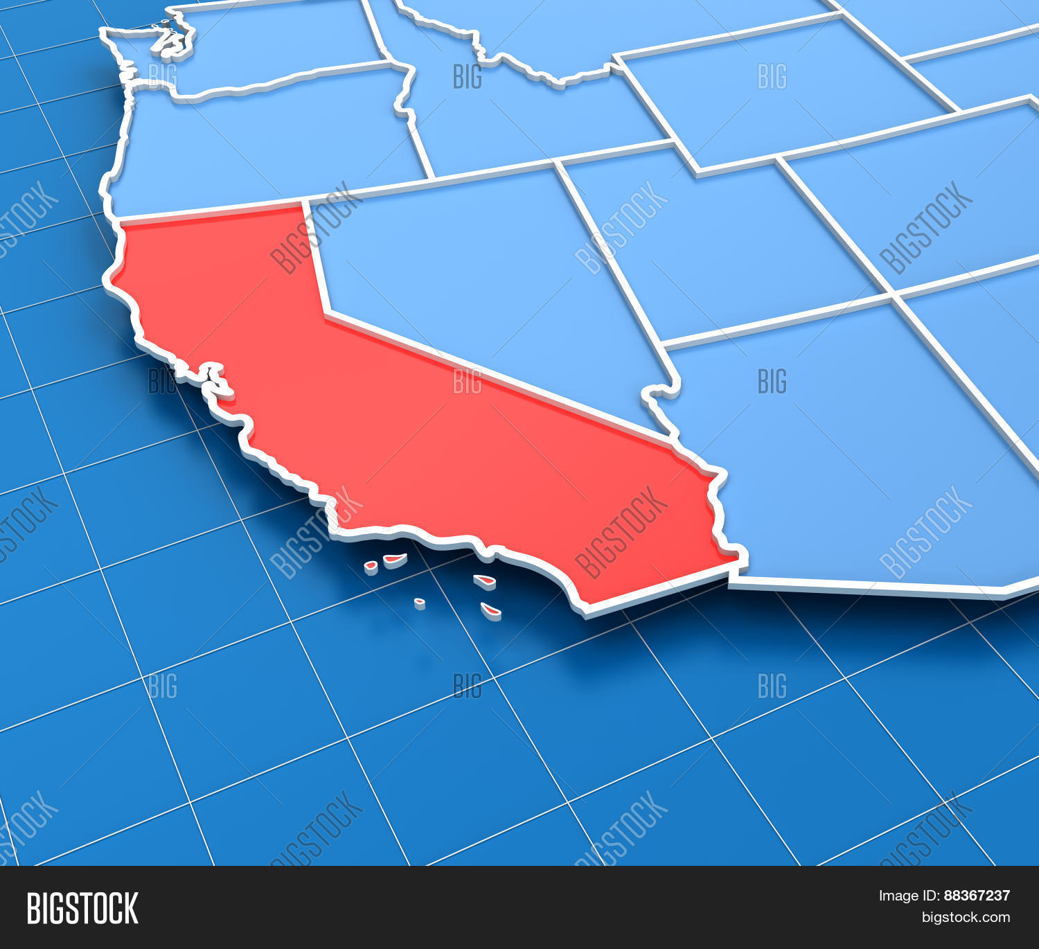 3d Render USA Map Image & Photo (Free Trial) | Bigstock
