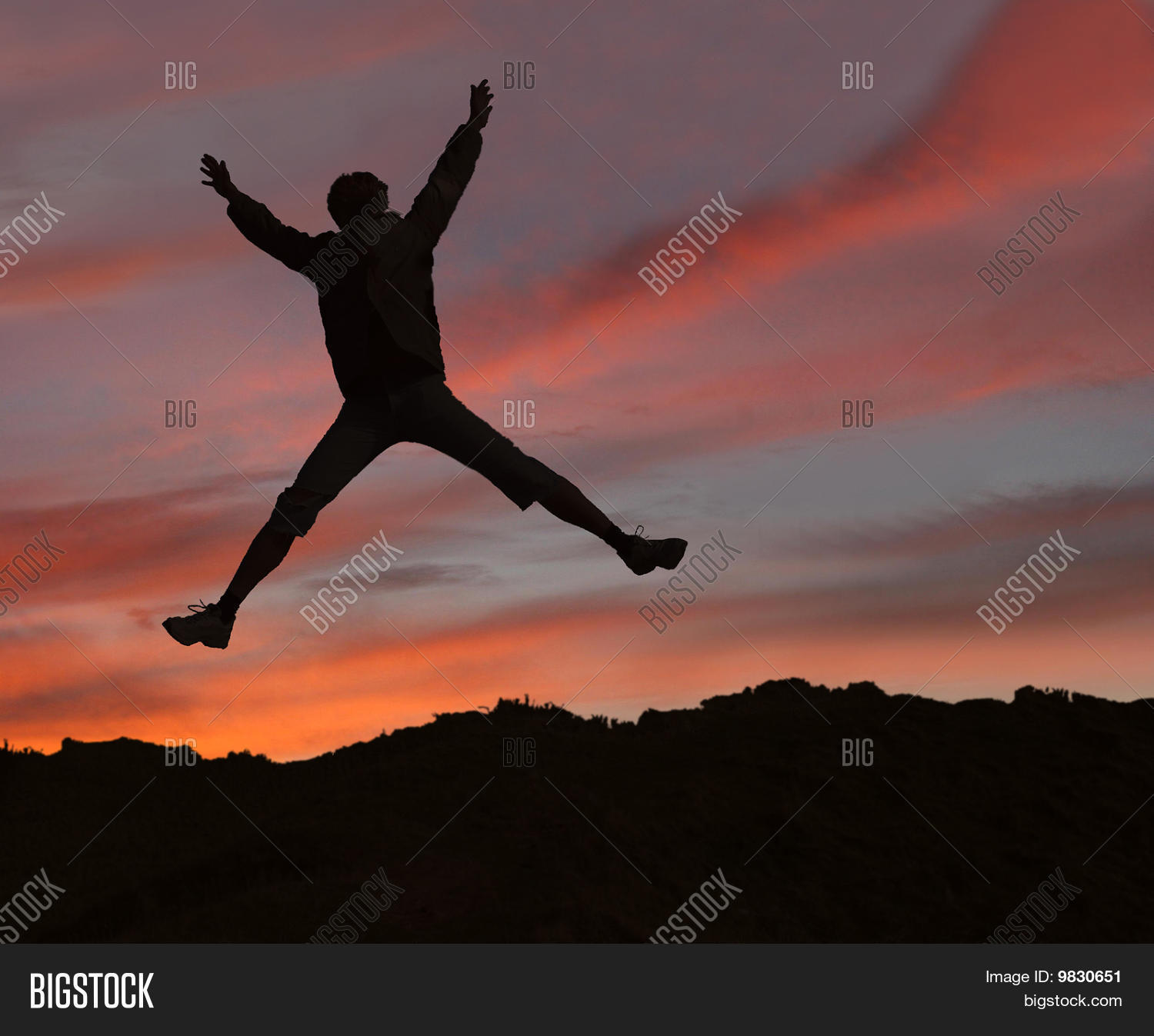 Jump Front Sunset Image & Photo (Free Trial) | Bigstock