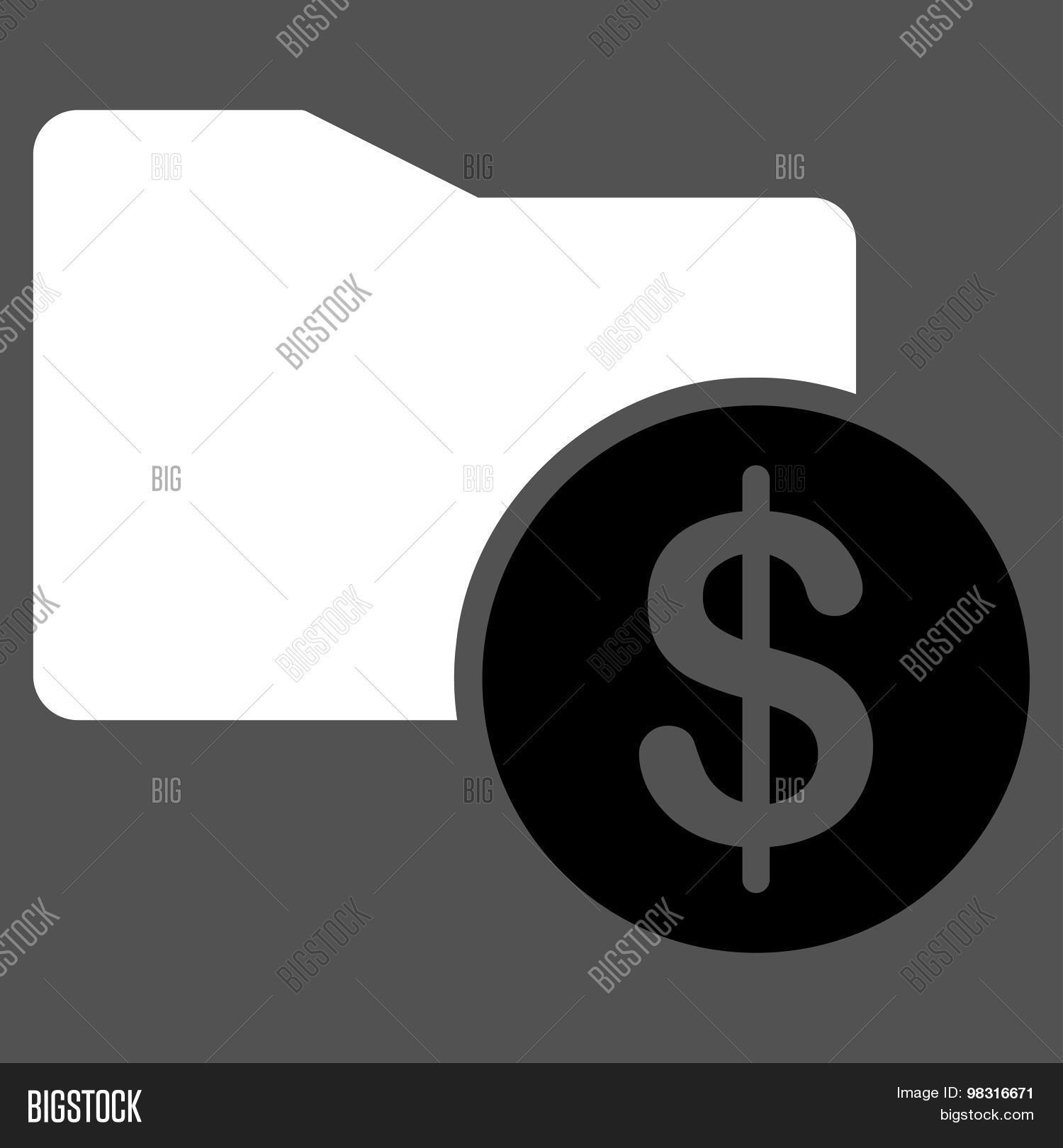 Money Folder Icon Vector & Photo (Free Trial) | Bigstock