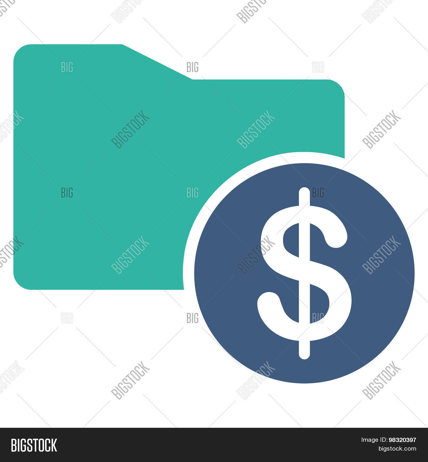 Money Folder Icon Vector & Photo (Free Trial) | Bigstock