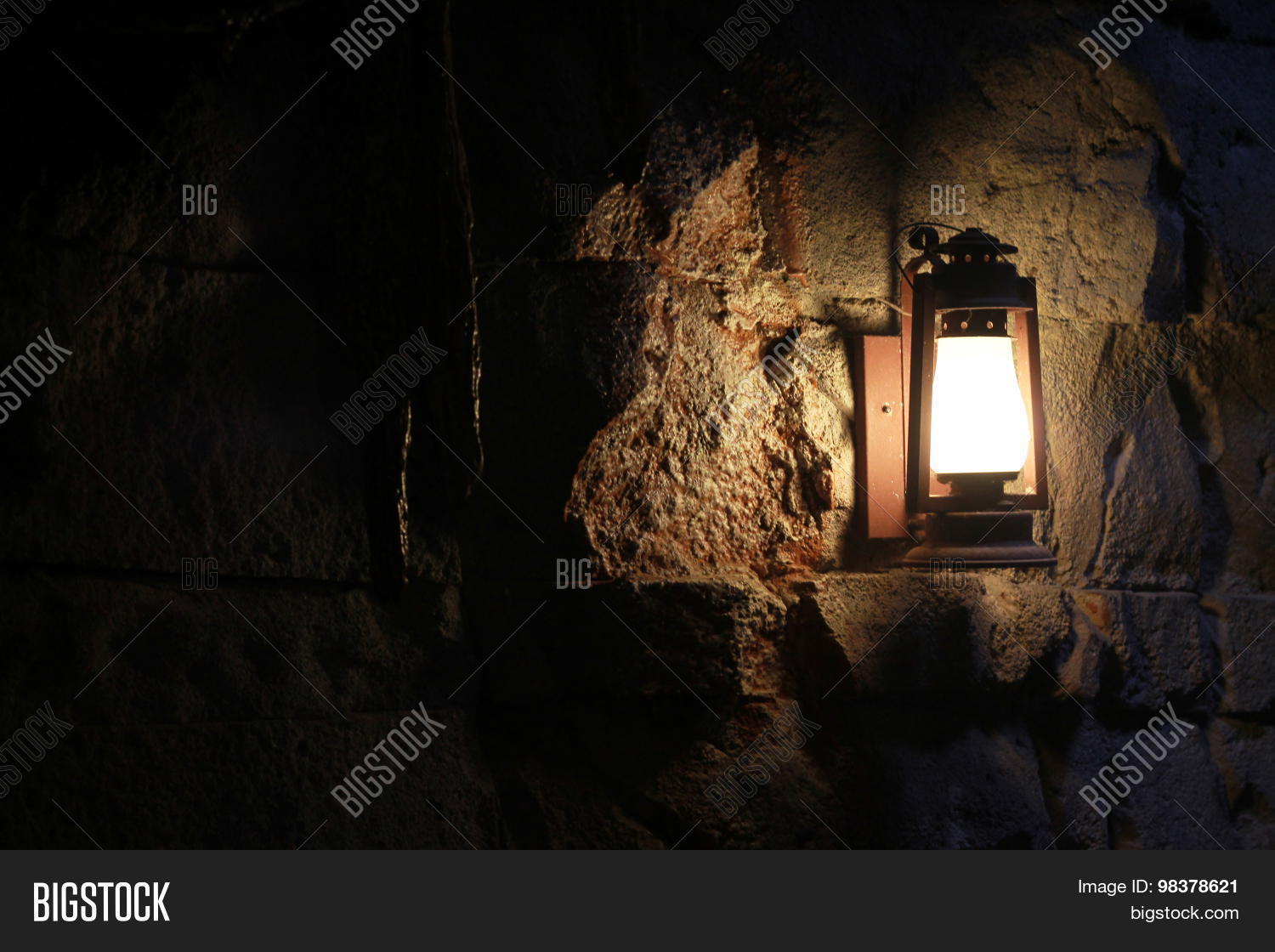 Wall Lantern Dark Cave Image & Photo (Free Trial) | Bigstock