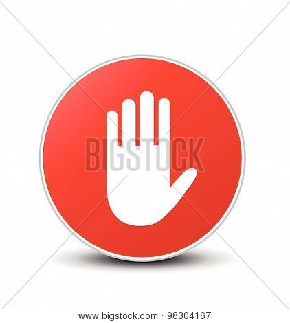 No Entry Hand Sign On Vector & Photo (Free Trial) | Bigstock