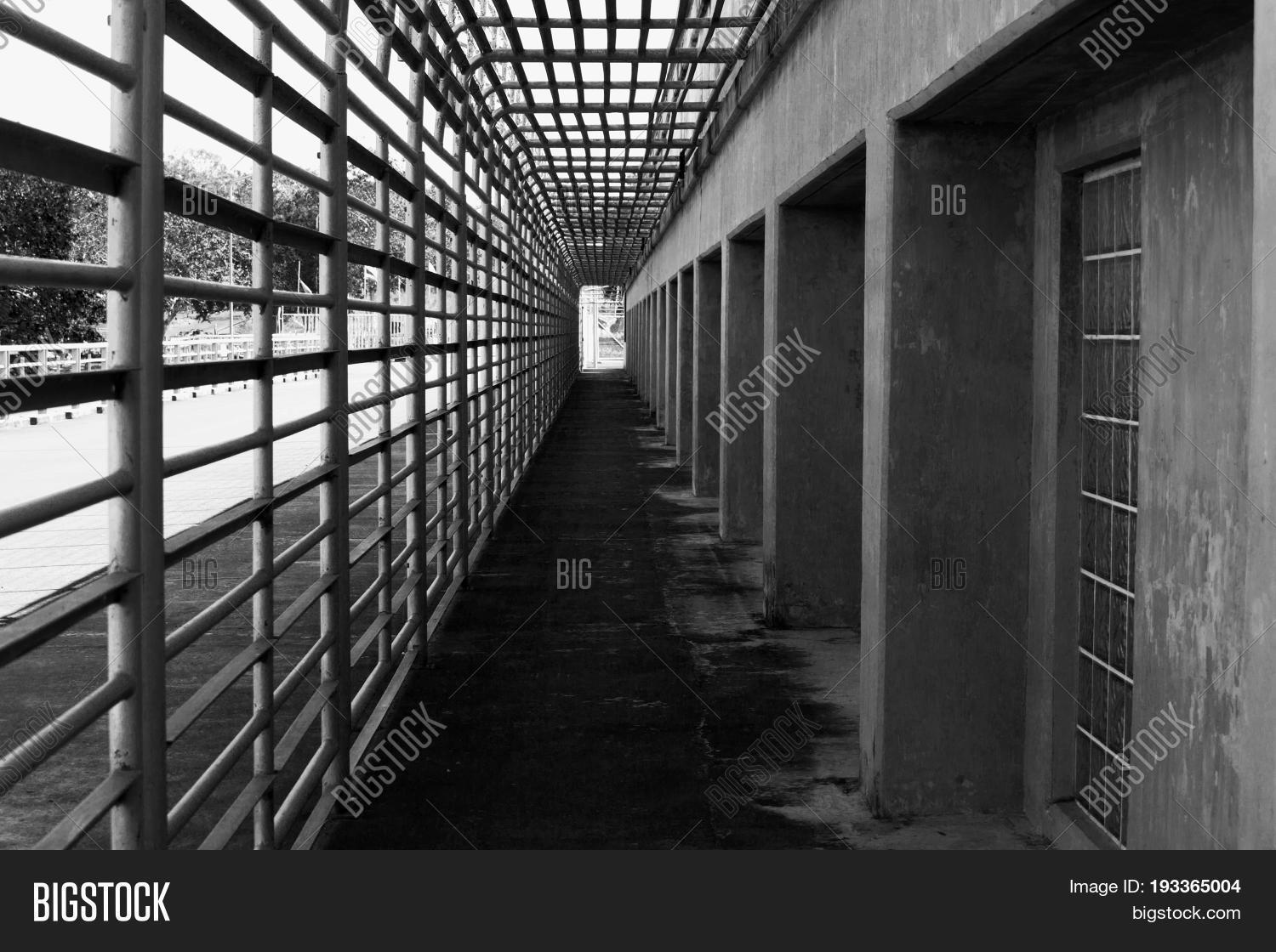 Walkway Prison. Black Image & Photo (Free Trial) | Bigstock