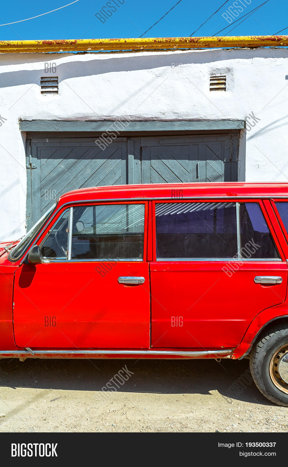 Red Retro Car On Image & Photo (Free Trial) | Bigstock