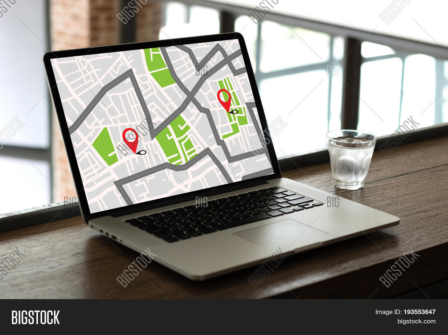 Gps Map Route Image & Photo (Free Trial) | Bigstock