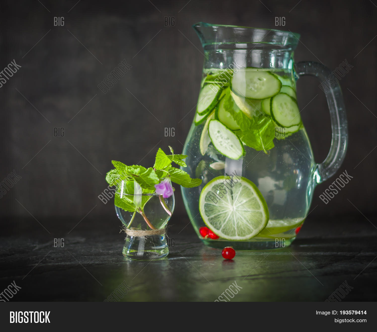 Water Detox Glass Jar Image & Photo (Free Trial) | Bigstock