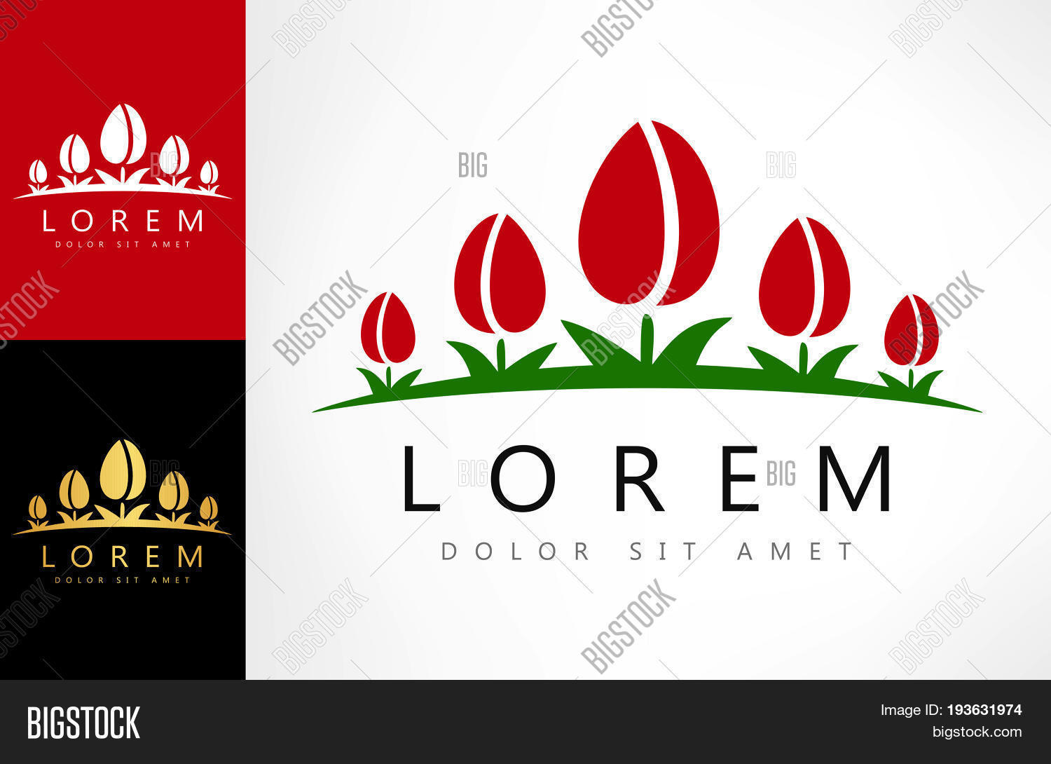 Tulip Logo. Vector Vector & Photo (Free Trial) | Bigstock