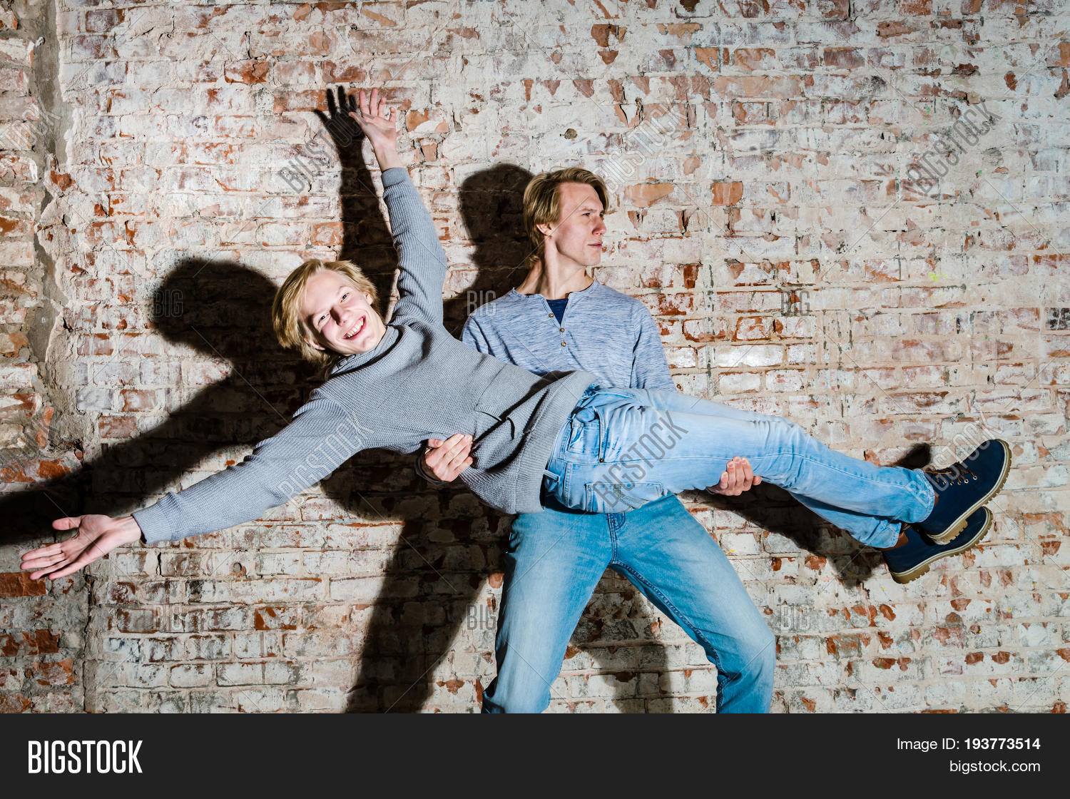 Two Brothers Posing Image & Photo (Free Trial) | Bigstock