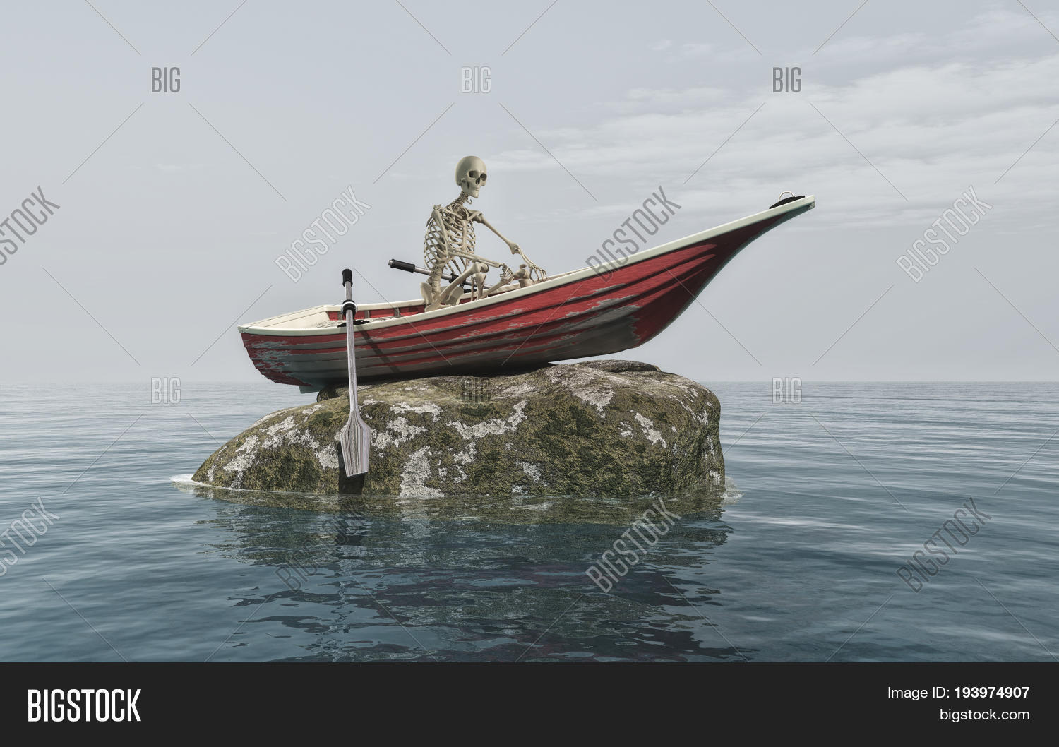 Skeleton Man Boat On Image & Photo (Free Trial) | Bigstock