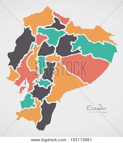 Ecuador Map States Image & Photo (Free Trial) | Bigstock