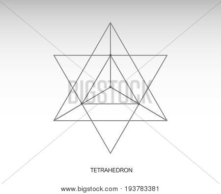 Sacred geometry. merkaba thin line geometric triangle shape. esoteric ...