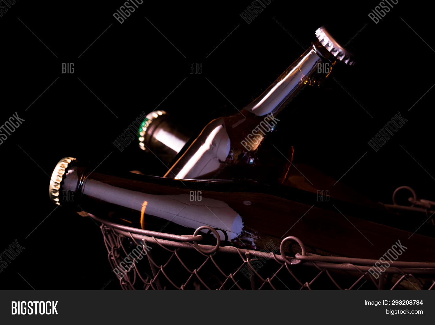 Beer Bottles On Black Image & Photo (Free Trial) | Bigstock