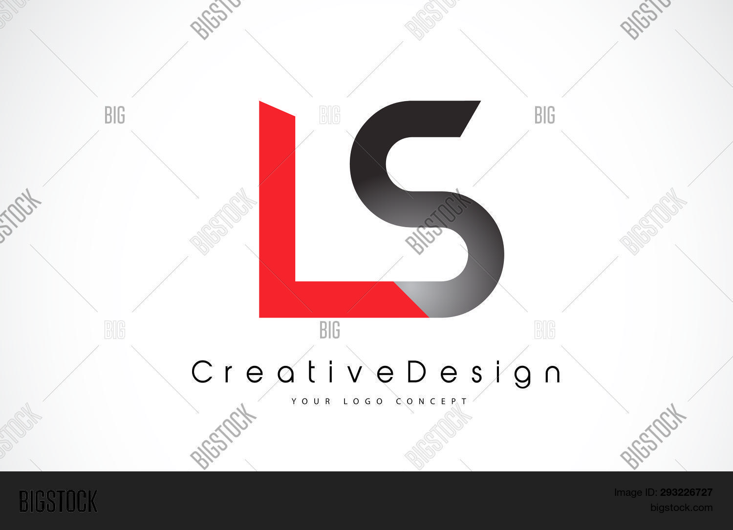 Red Black Ls L S Vector & Photo (Free Trial) | Bigstock