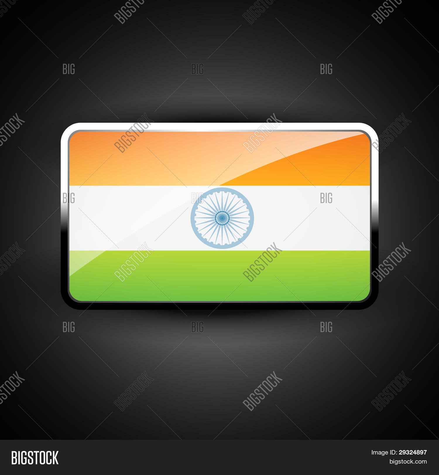 Indian Flag Icon Vector & Photo (Free Trial) | Bigstock