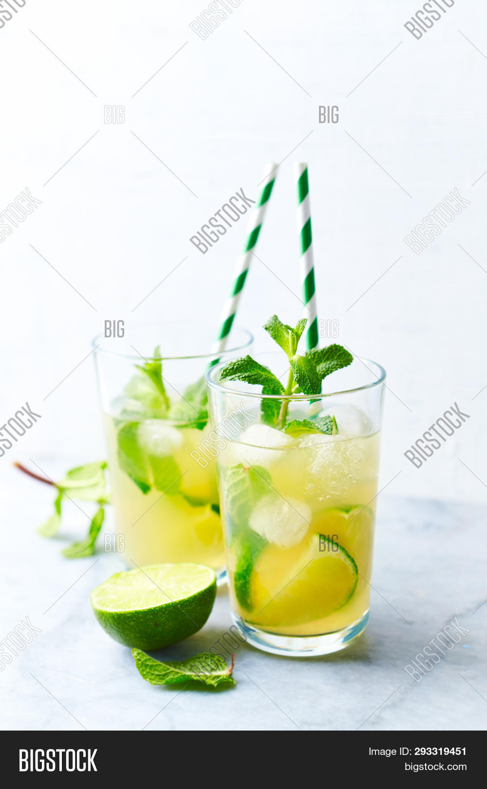 Iced Green Tea Lime Image & Photo (Free Trial) | Bigstock