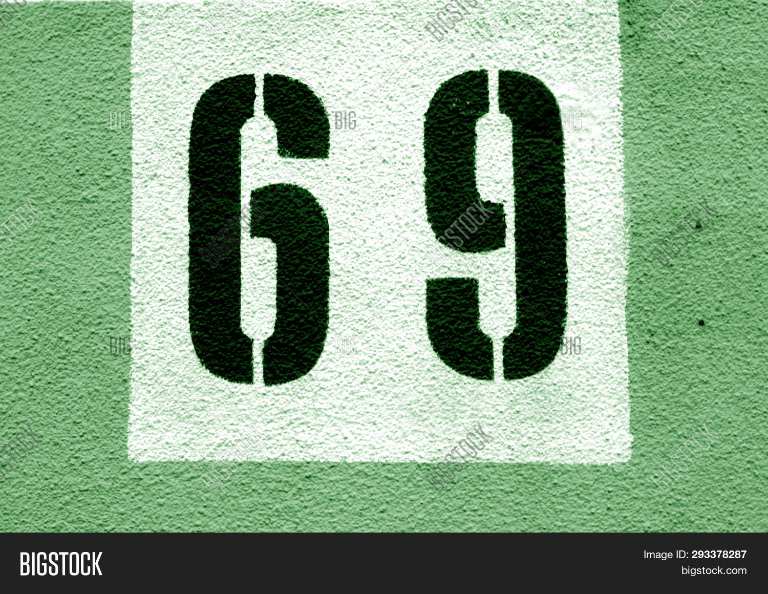 Number 69 On Cement Image & Photo (Free Trial) | Bigstock