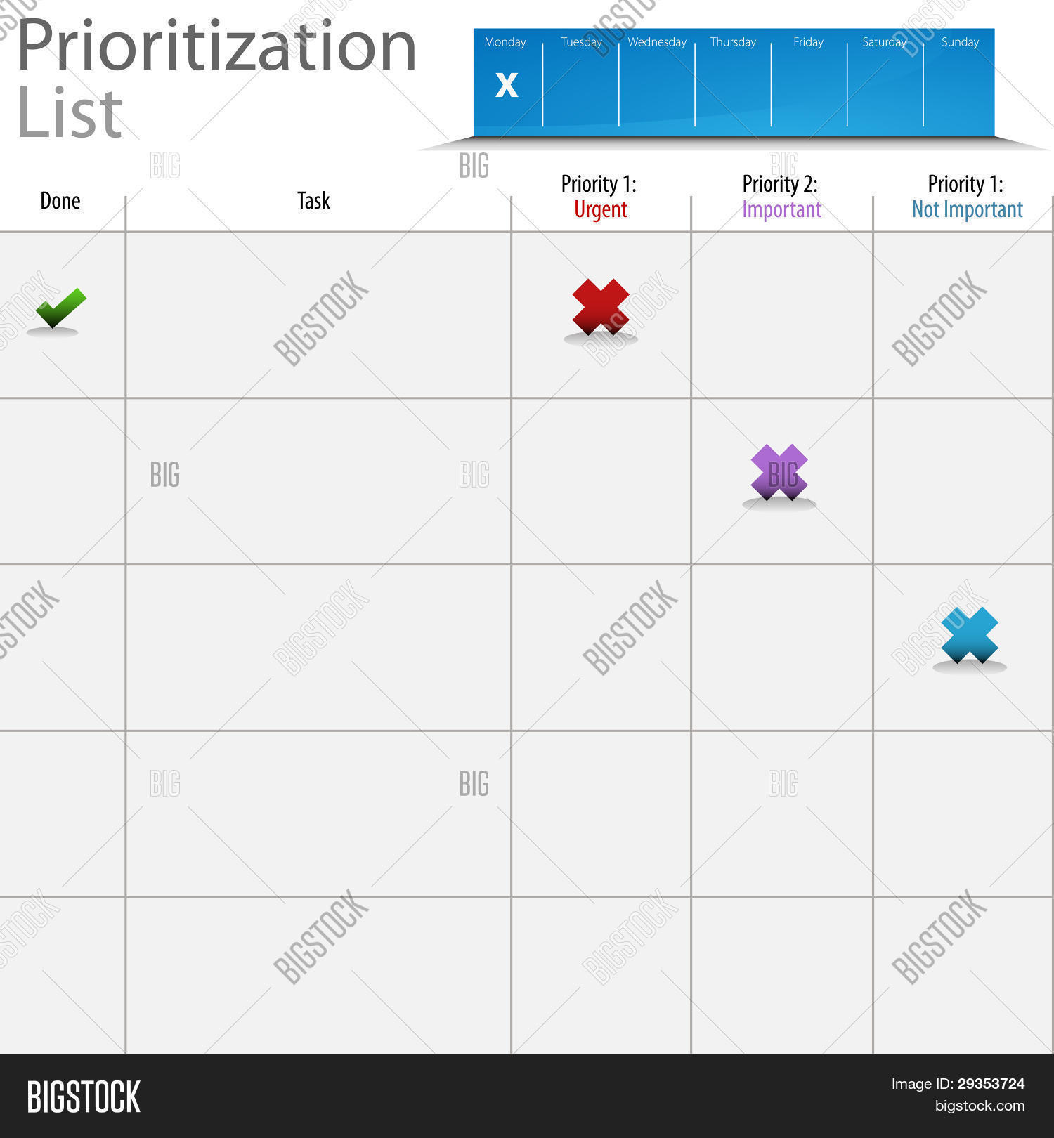 Image Prioritization Vector And Photo Free Trial Bigstock