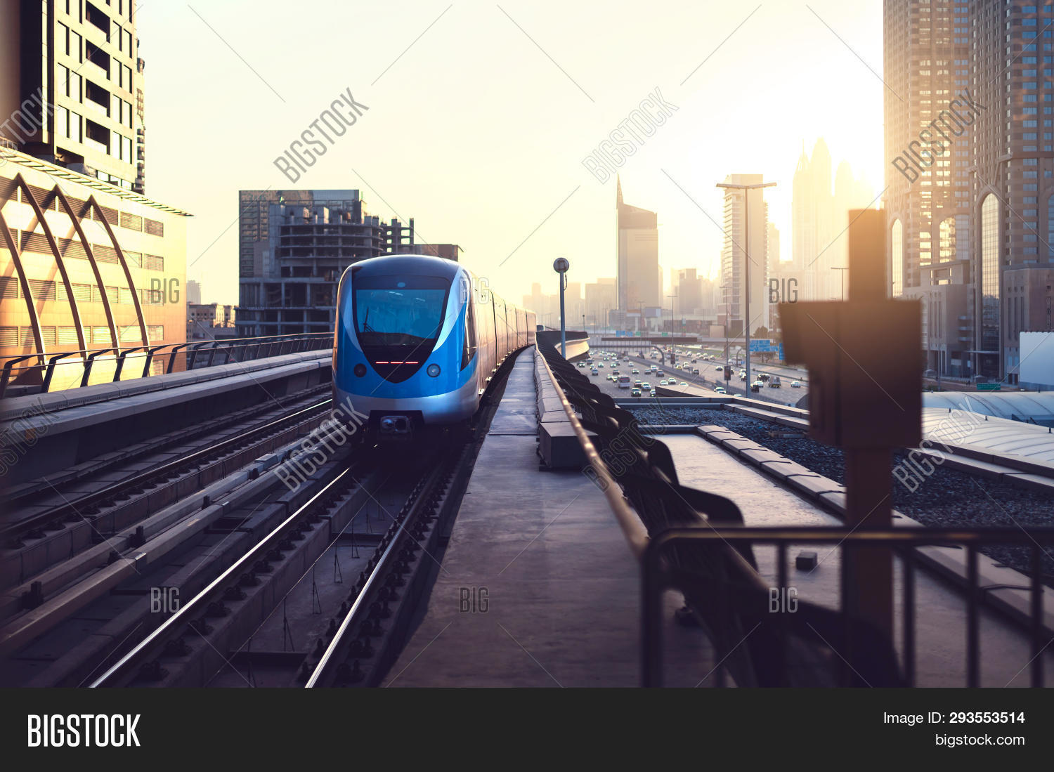 Subway Train Sunset Image & Photo (Free Trial) | Bigstock
