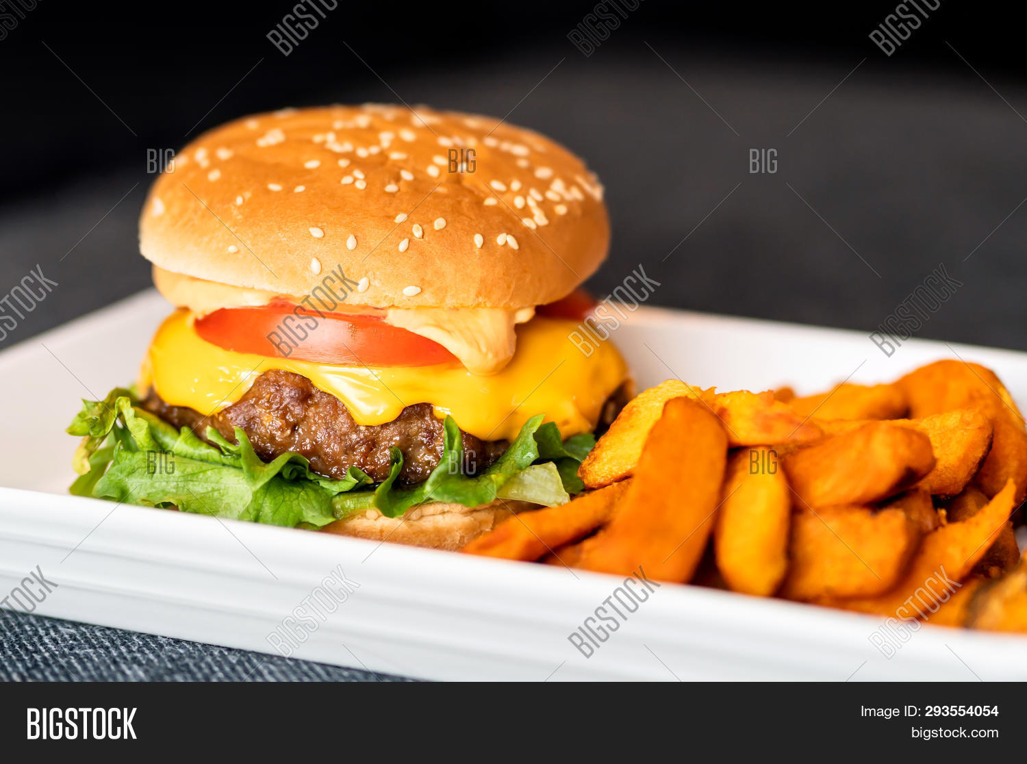 Burger Meal On Plate. Image & Photo (Free Trial) | Bigstock