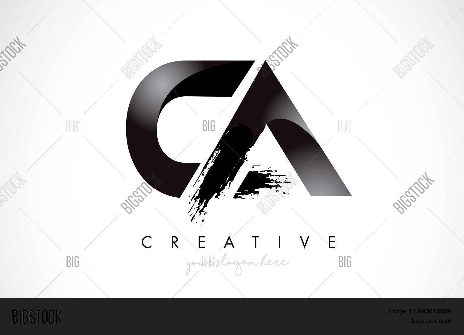 Ca Letter Design Vector & Photo (Free Trial) | Bigstock