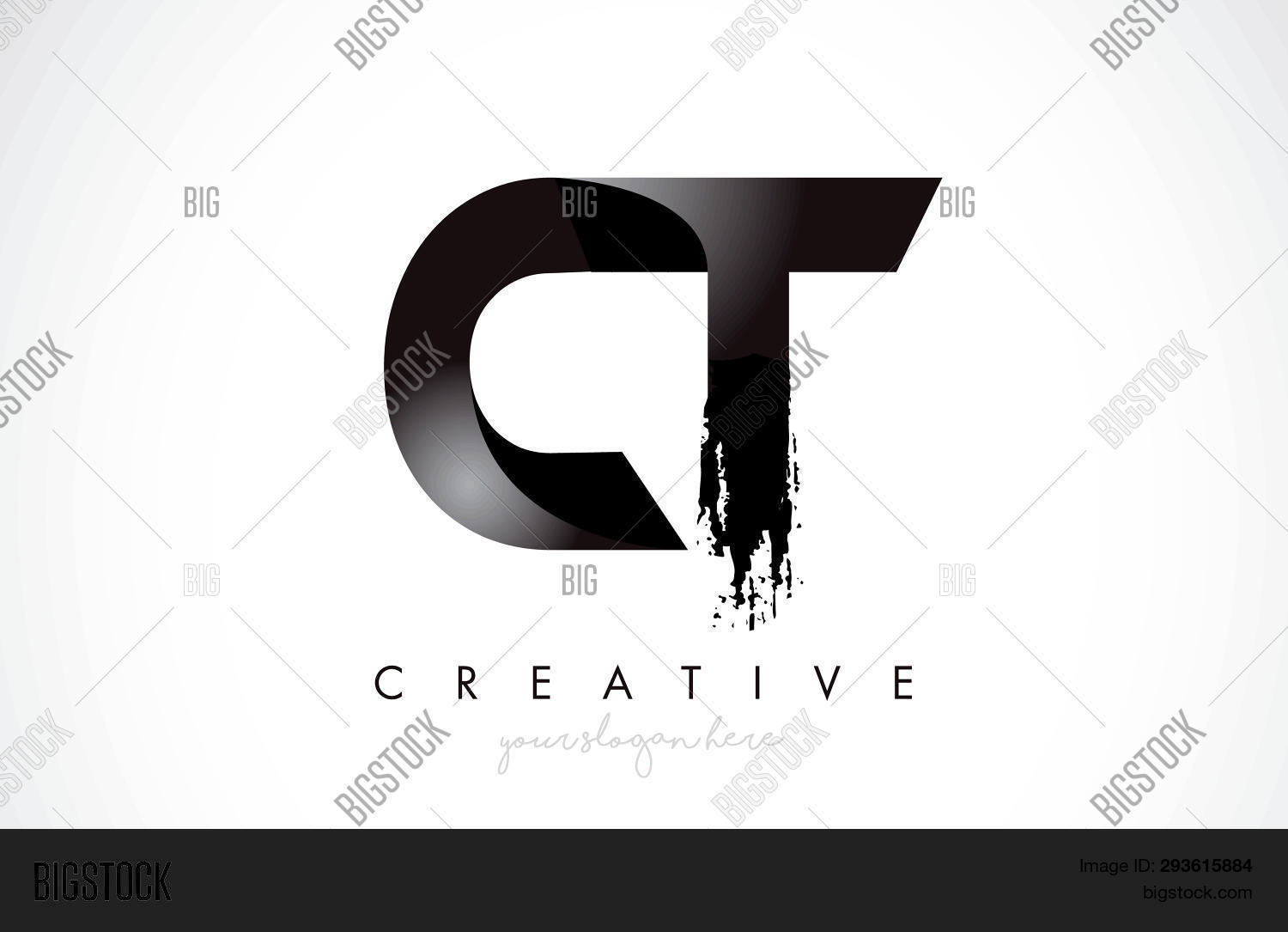 Ct Letter Design Vector & Photo (Free Trial) | Bigstock