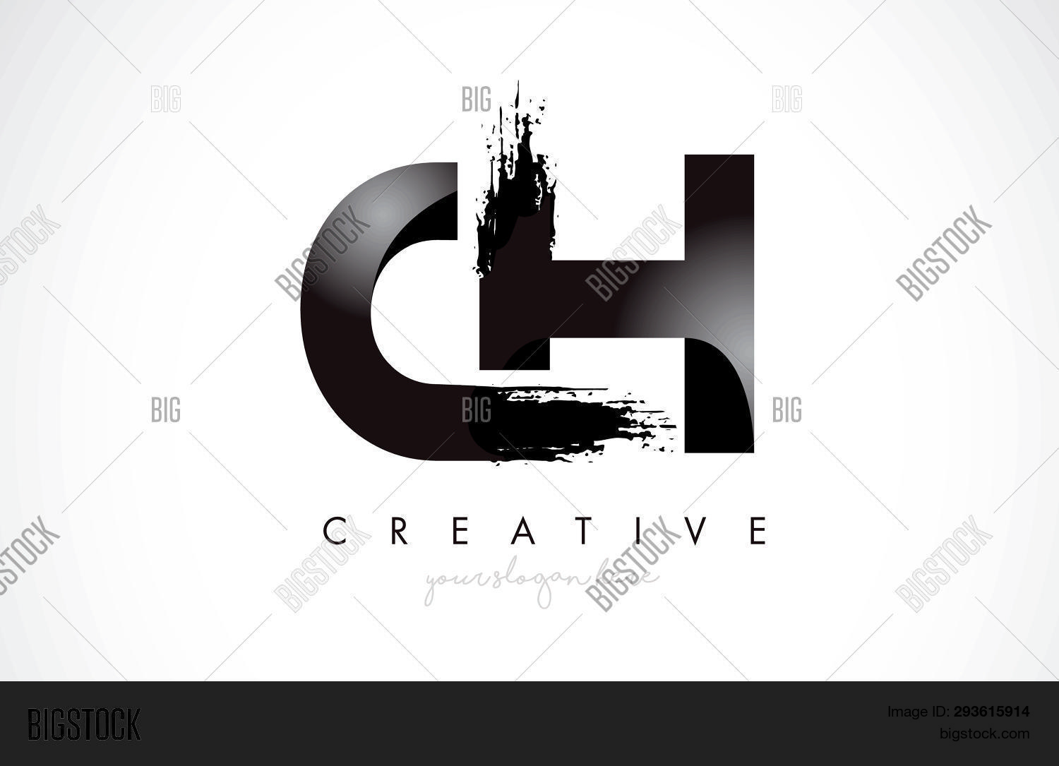 Ch Letter Design Vector & Photo (Free Trial) | Bigstock