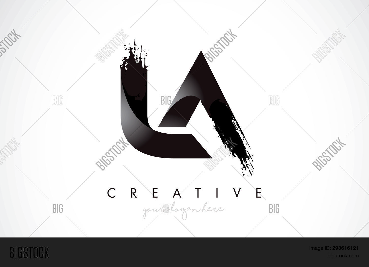 La Letter Design Vector & Photo (Free Trial) | Bigstock