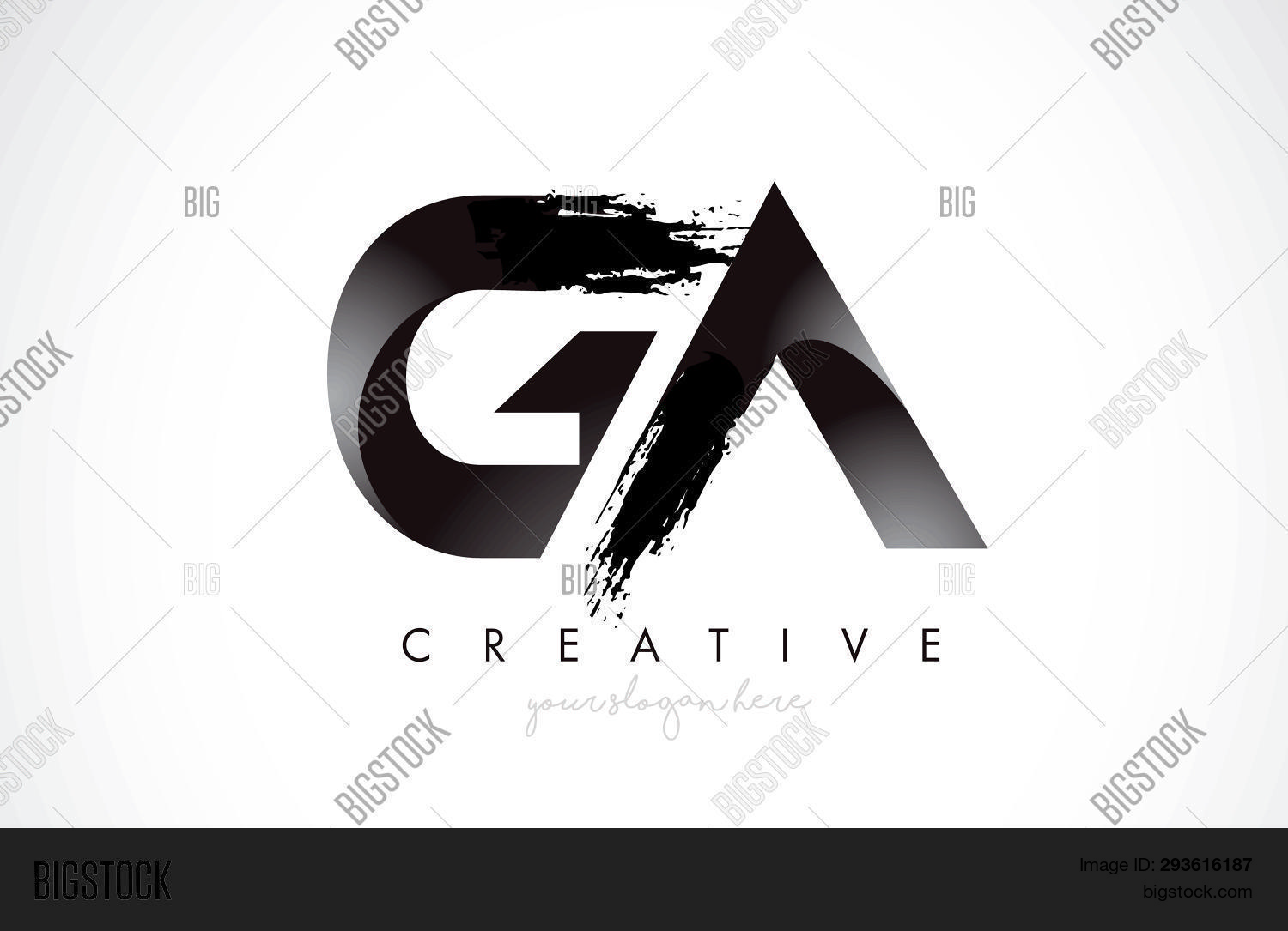 Ga Letter Design Vector & Photo (Free Trial) | Bigstock