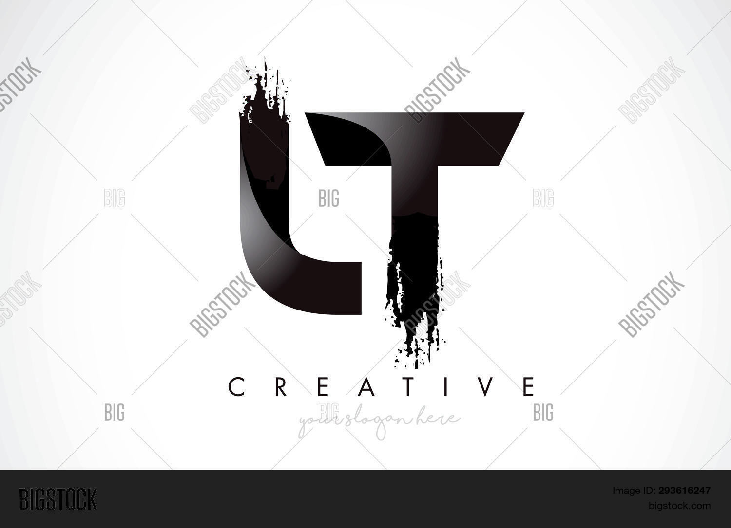 Lt Letter Design Vector & Photo (Free Trial) | Bigstock
