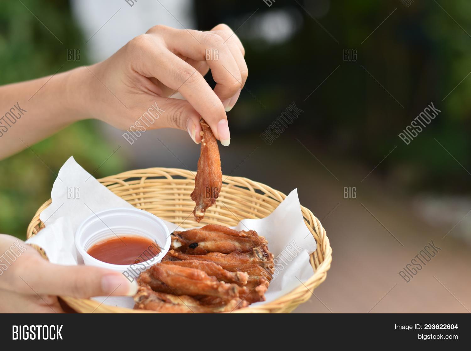 Hand Holding Fried Image & Photo (Free Trial) | Bigstock
