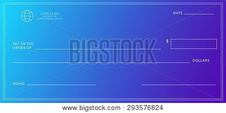 Bank Check Template. Vector & Photo (Free Trial) | Bigstock