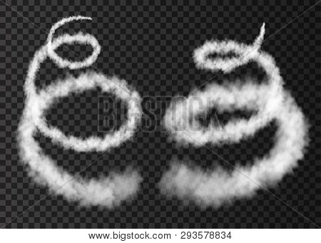 White Smoke Plane Vector & Photo (Free Trial) | Bigstock