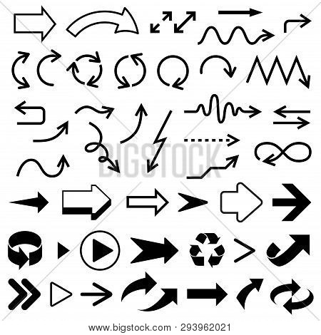 Simple Black Arrows Vector & Photo (Free Trial) | Bigstock