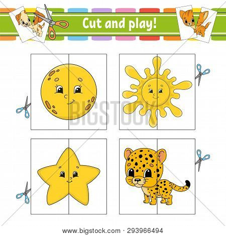 Cut Play. Flash Cards Vector & Photo (Free Trial) | Bigstock