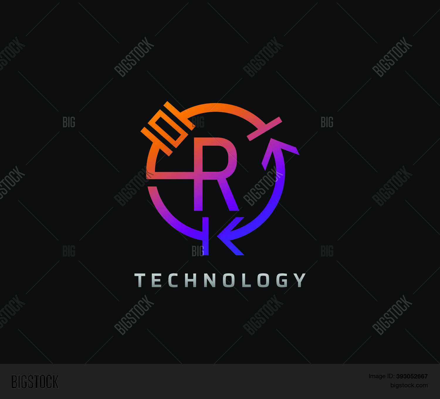 Electric R Letter Vector & Photo (Free Trial) | Bigstock