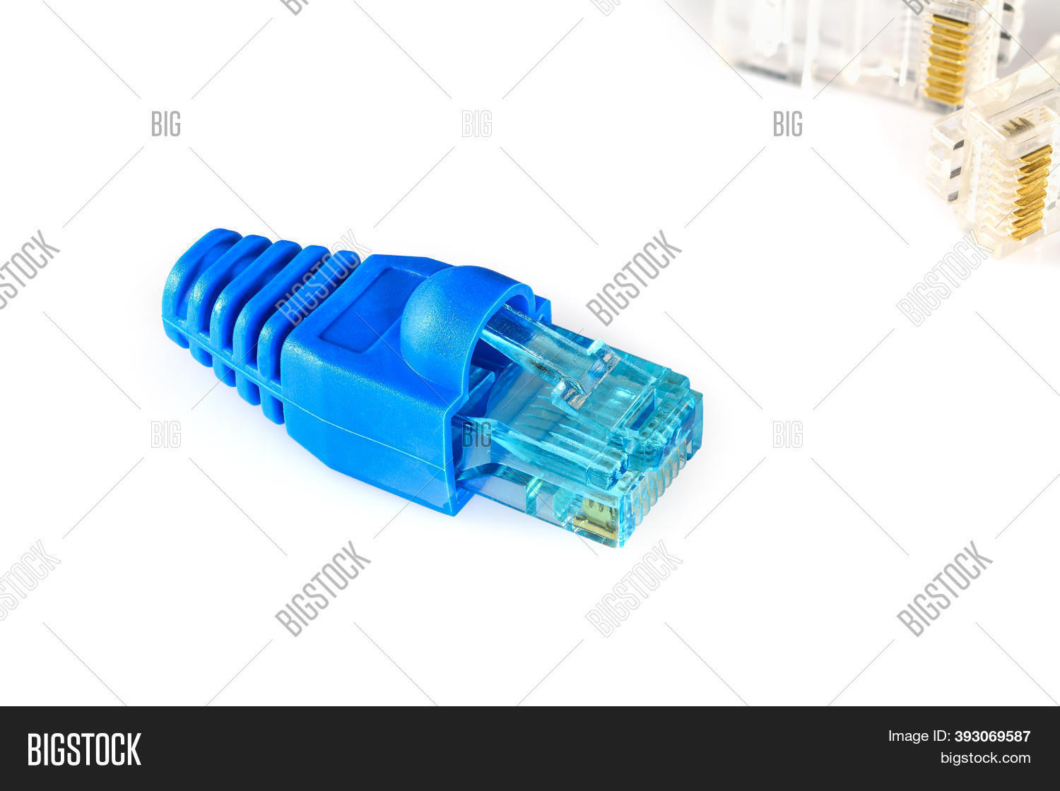Blue Rj45 Connector Image & Photo (Free Trial) | Bigstock