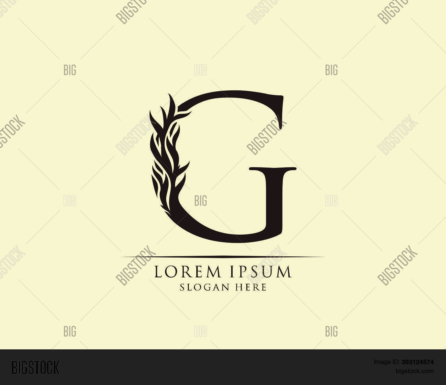 Callygraphy G Letter Vector & Photo (Free Trial) | Bigstock