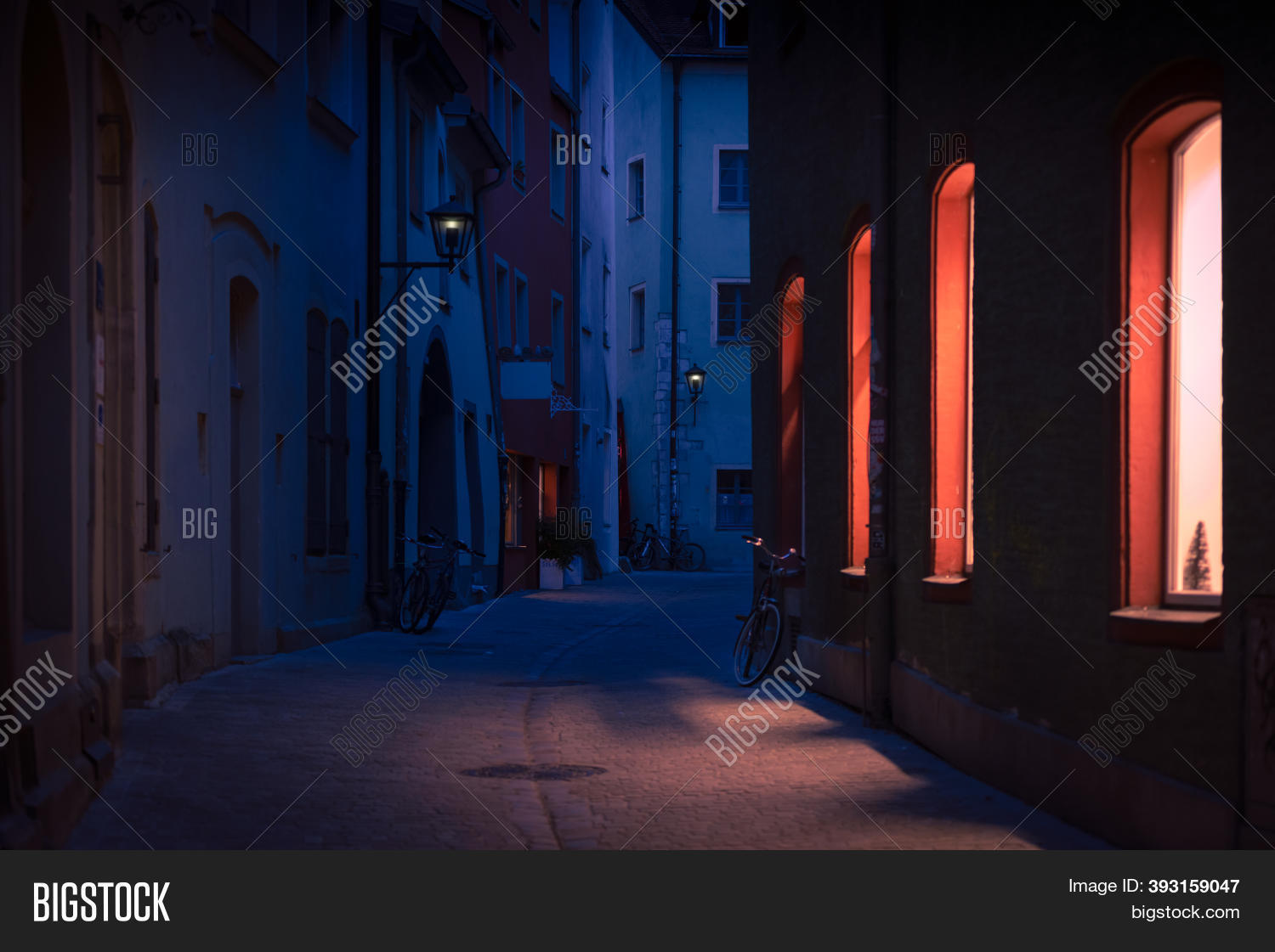 Narrow Alleyway At Night