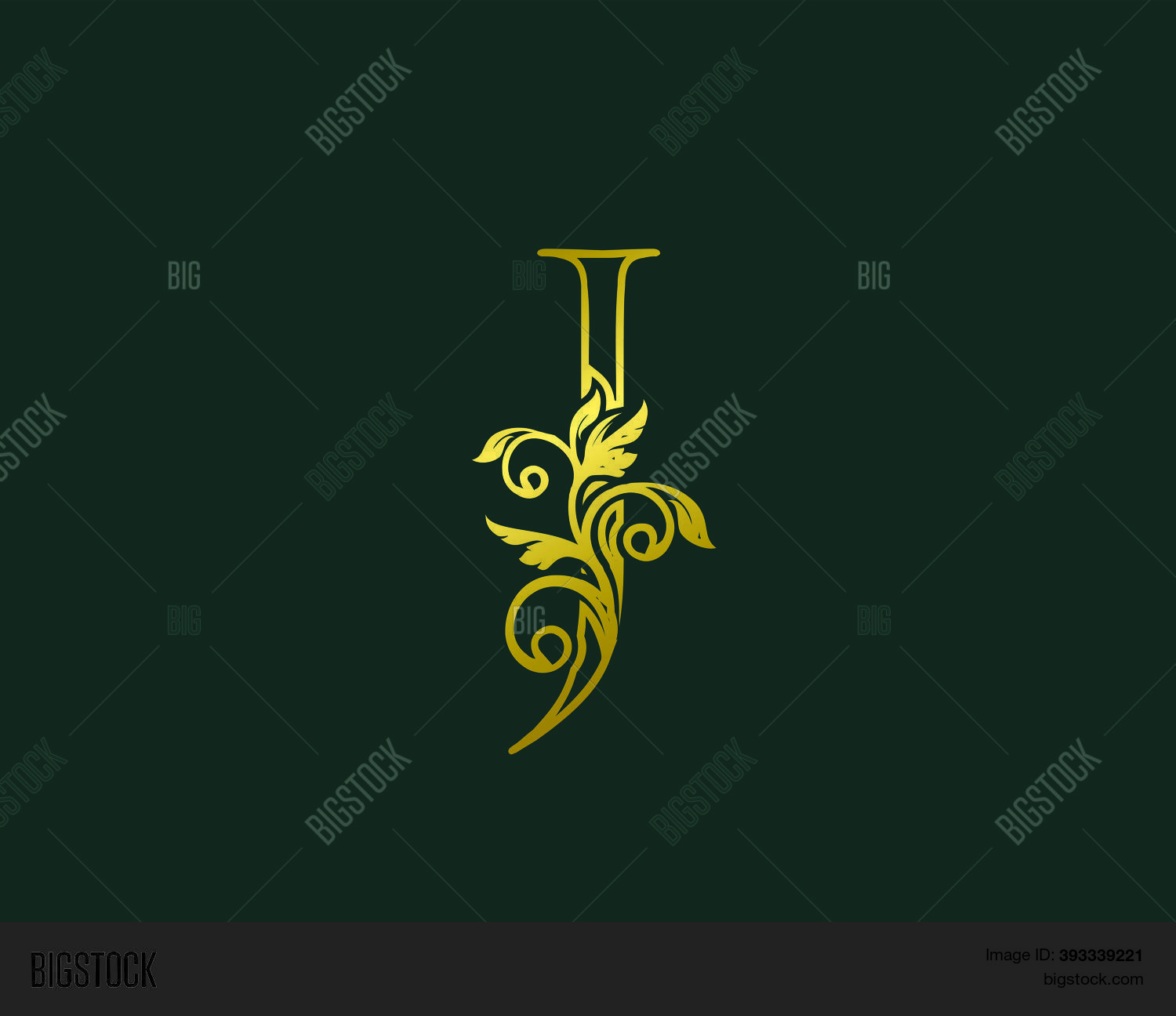 Gold J Luxury Logo Vector & Photo (Free Trial) | Bigstock