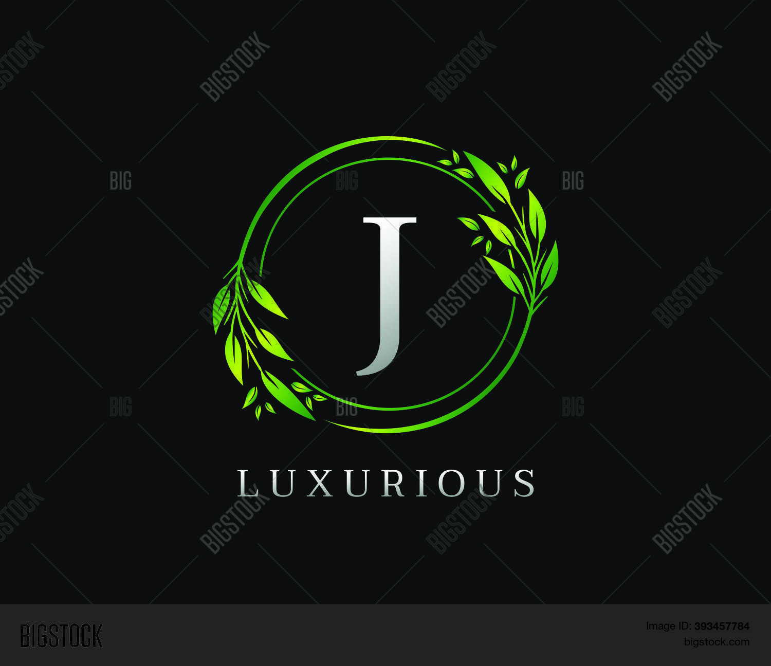 The Letter J In Green