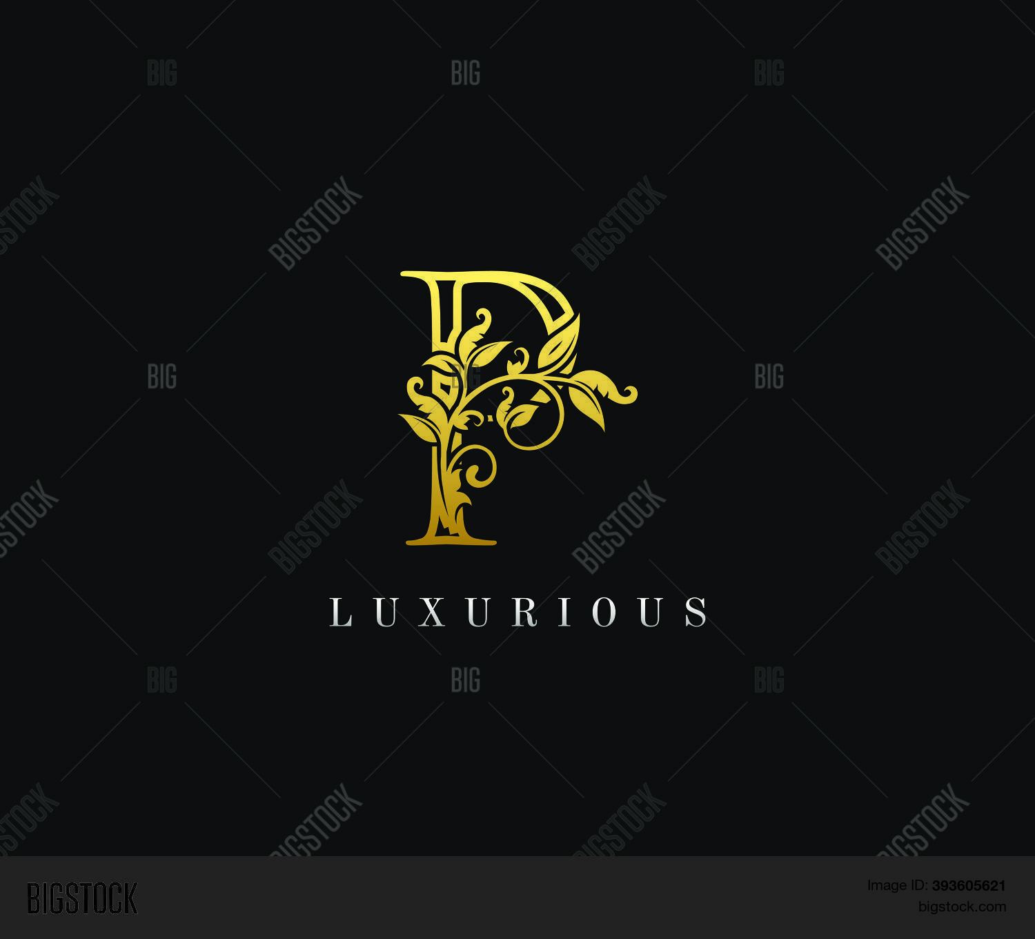 Gold Letter P Logo. P Vector & Photo (Free Trial) | Bigstock