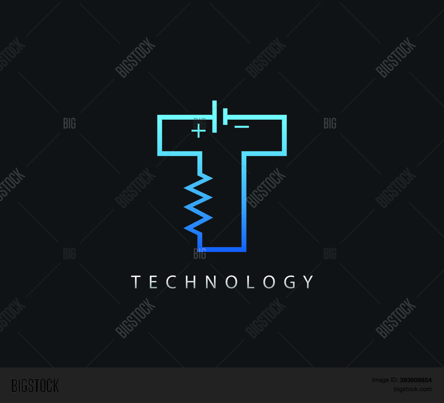Electric T Letter Vector & Photo (Free Trial) | Bigstock