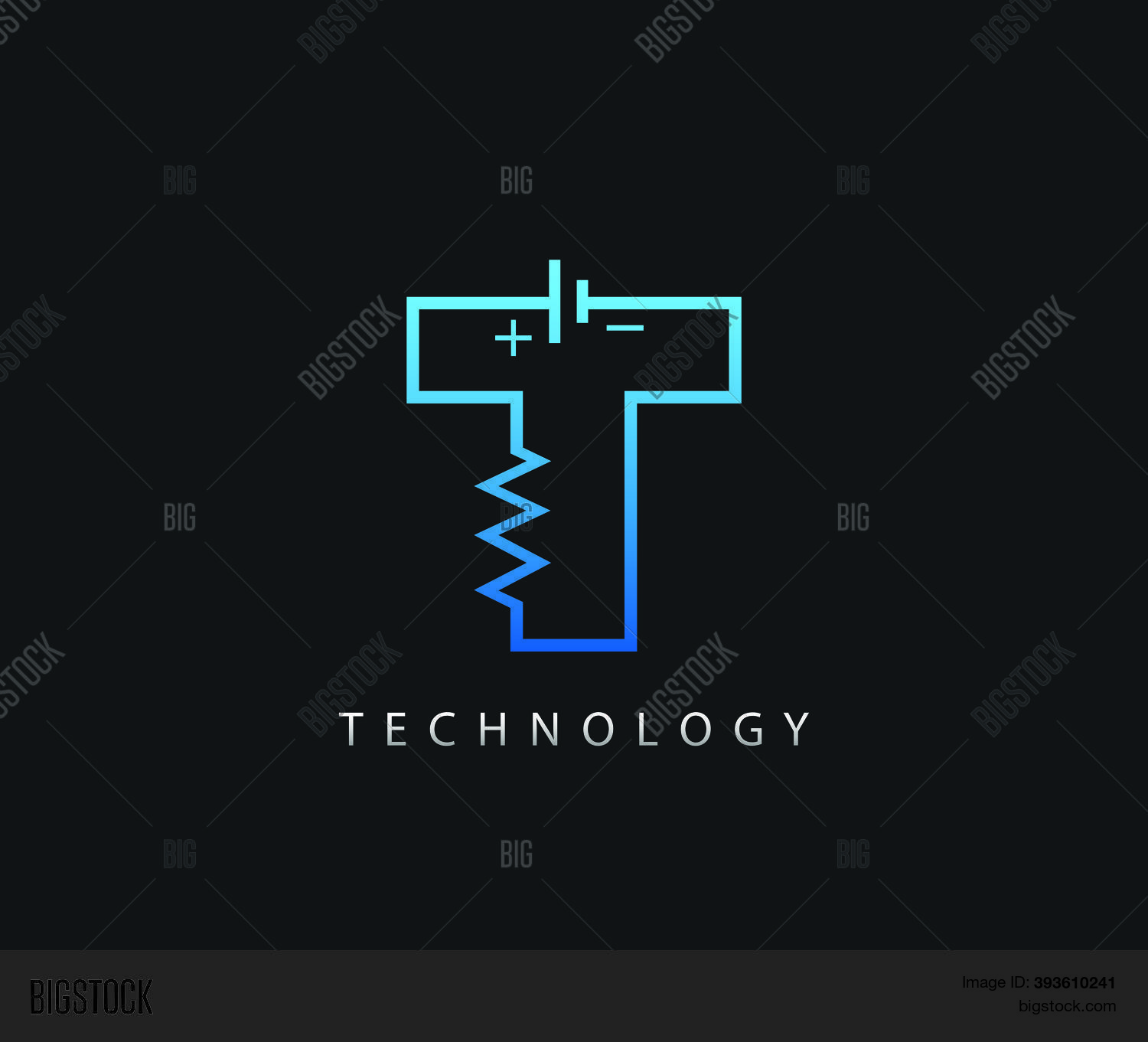 Electric T Letter Vector & Photo (Free Trial) | Bigstock