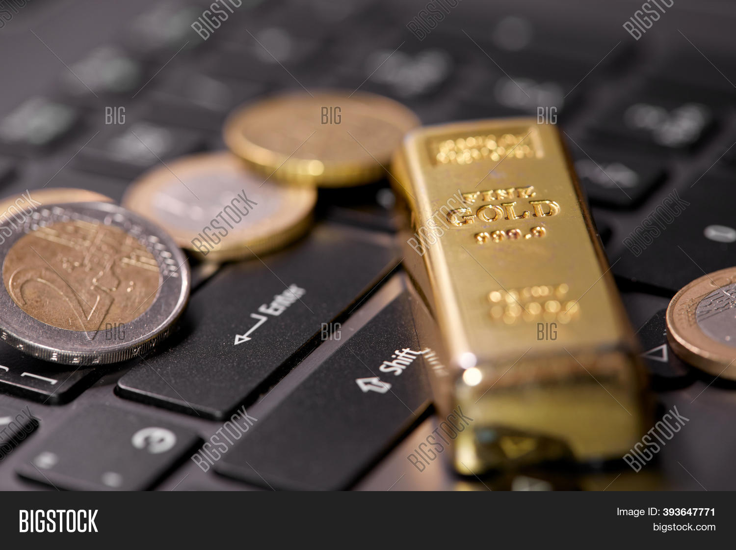 Money Coins On Laptop Image & Photo (Free Trial) | Bigstock