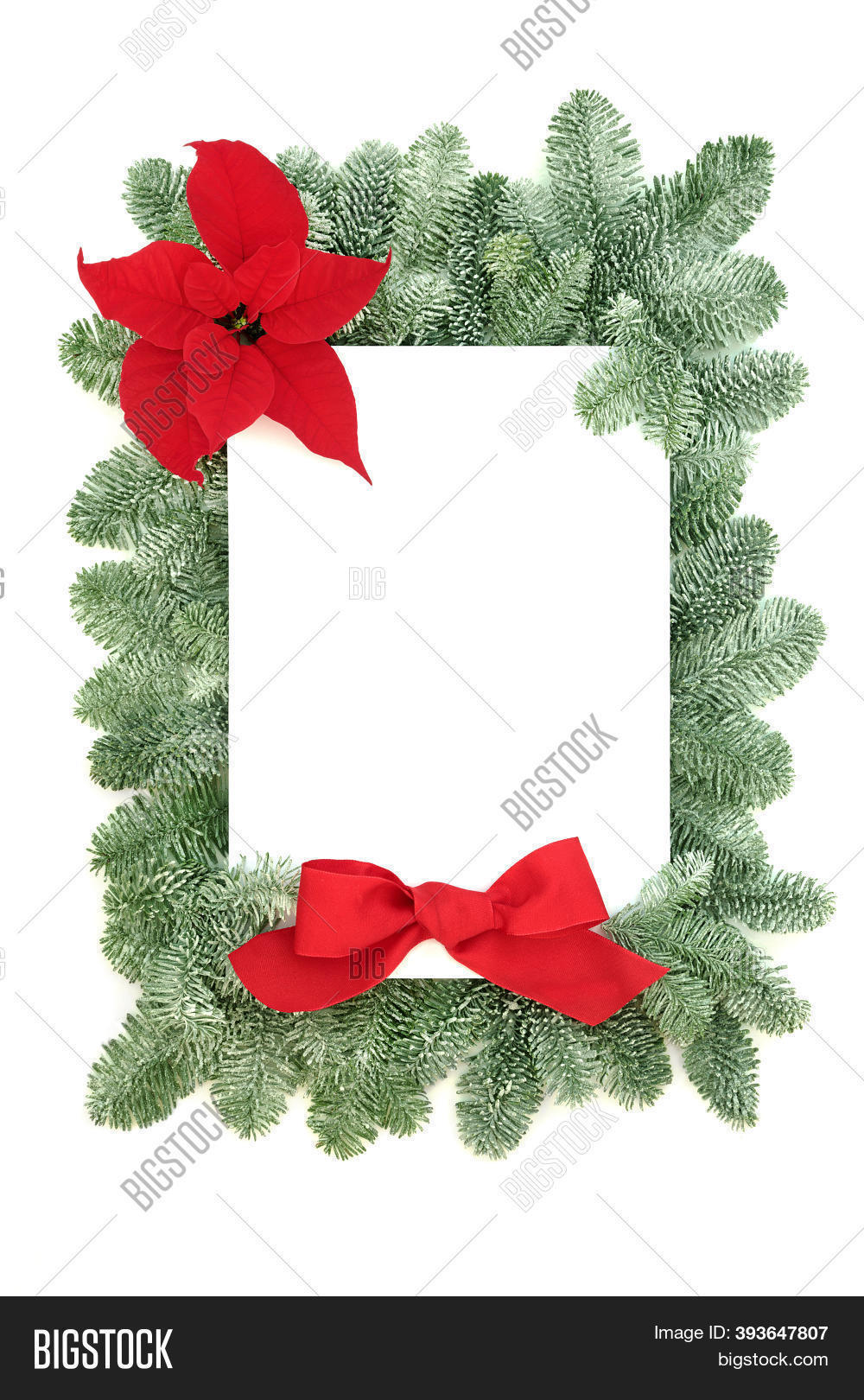 Red Snowflake Border Corner