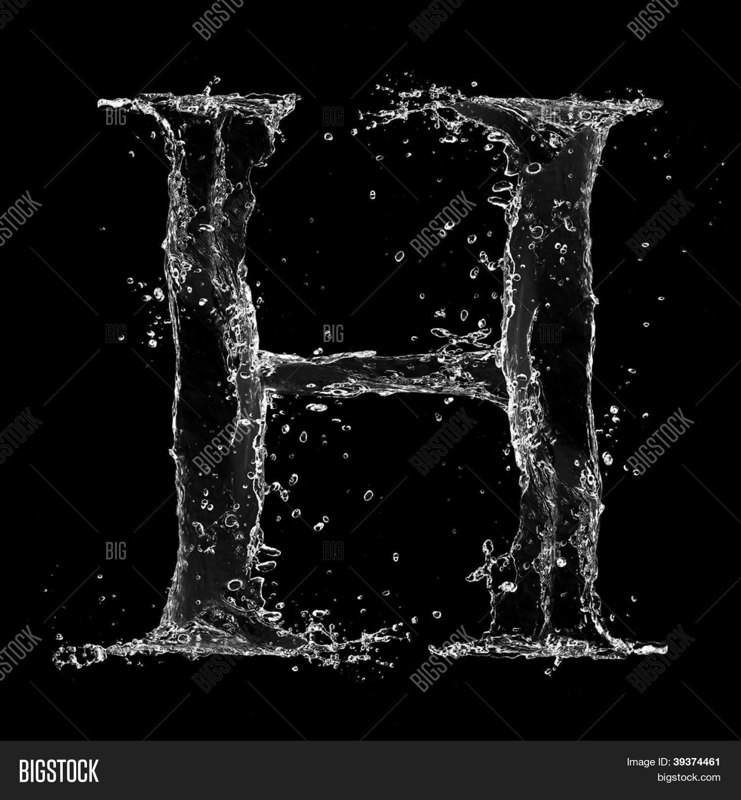 H Letter In Water