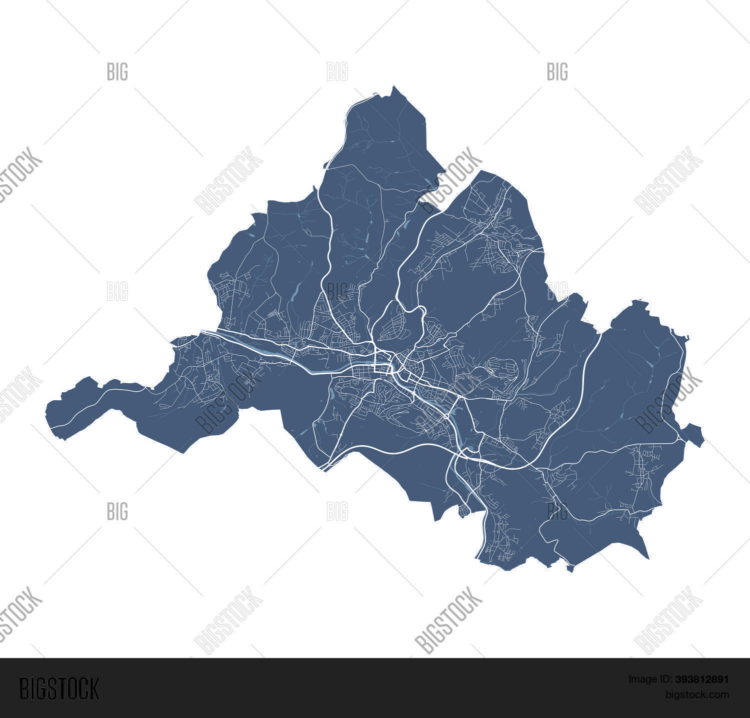 Saarbrucken Map. Vector & Photo (Free Trial) | Bigstock