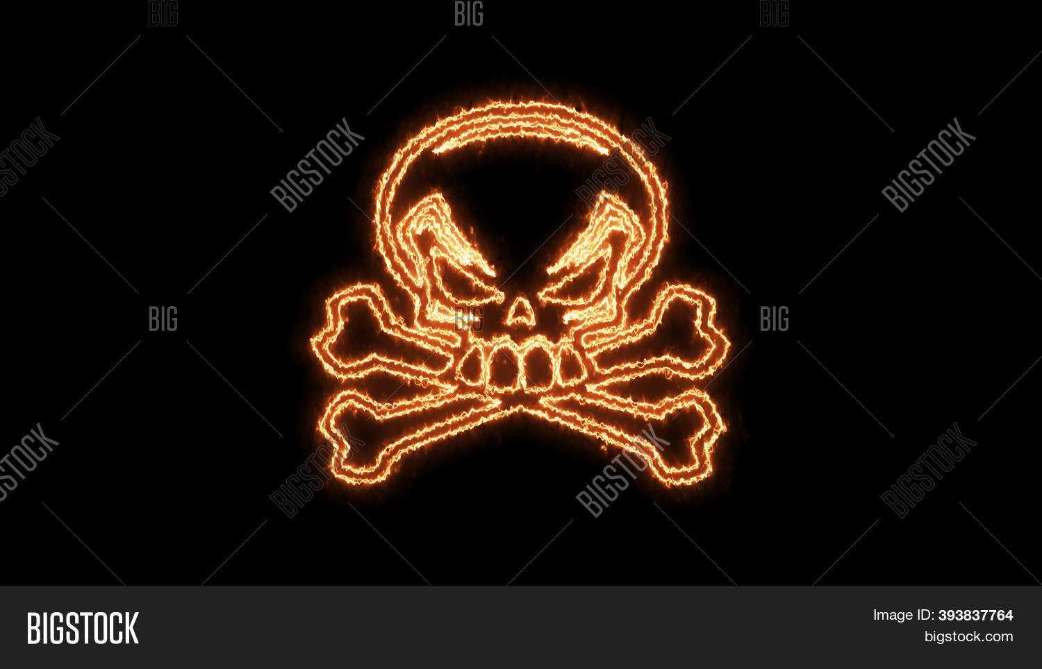 Horror Skull With Fire